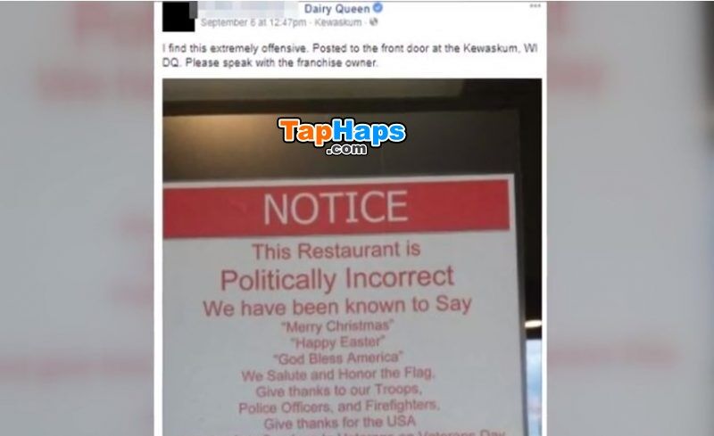 Dairy Queen Owner Refuses To Apologize For ‘Politically Incorrect’ Sign