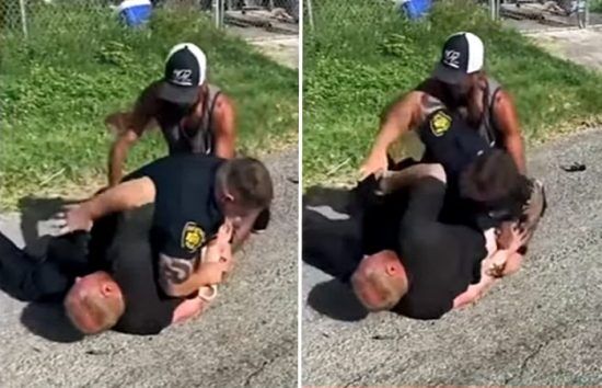 Suspect Grabs Officer's Gun During Struggle, Felon Out On Bond Steps In